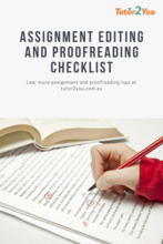 Assignment Editing and Proofreading Checklist | Tutor2You