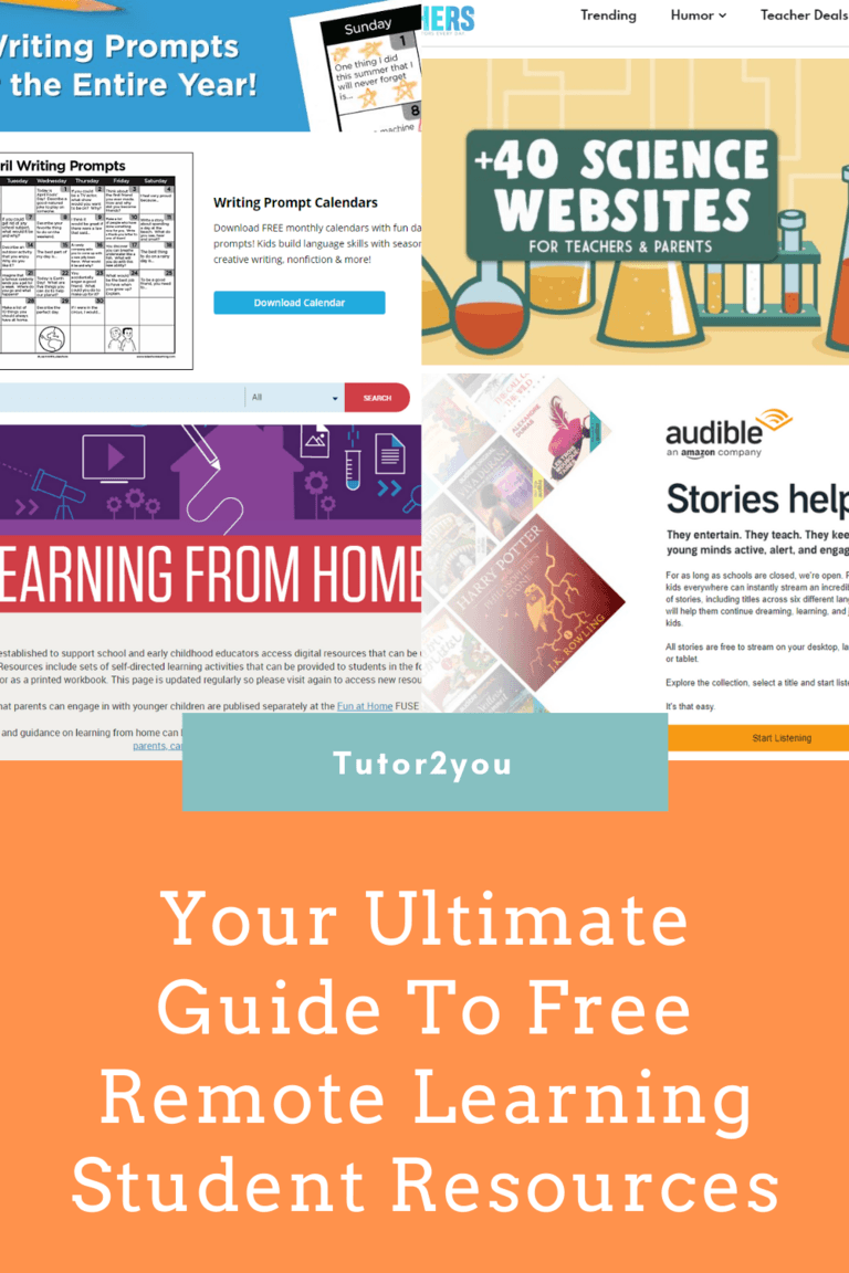 Your Ultimate Guide To Free Remote Learning Student Resources | T2Y